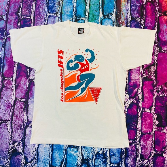 Screen Stars | Shirts | Vintage Los Angeles Jets Track Team Tee Size ...